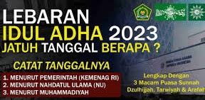 Muhammadiyah Tetapkan Lebaran Idul Adha 28 Juni 2023 NU Dan Pemerintah