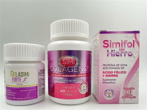 Pack 3 GELASIMI FORTE Simi Colageno Oral Simifol con Hierro Envío