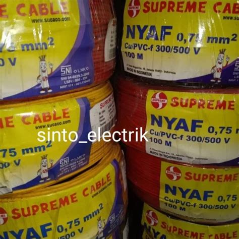 Kabel Supreme NYAF 1x0 75 Standar SNI Lazada Indonesia