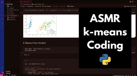 asmr coding k means clustering iris data python keyboard typing soft spoken youtube