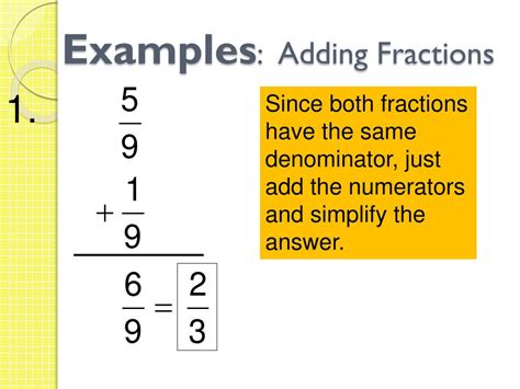 ppt notes adding or subtracting fractions powerpoint presentation id 2861492