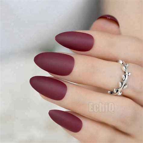 Uñas Acrilicas Color Rojo Sangre