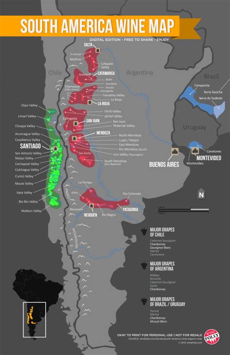 Quieres saber que zonas vinícolas y varietales hay en América del sur