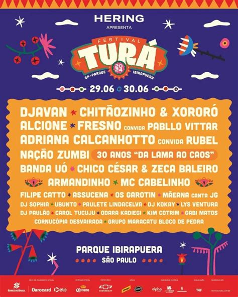 Festival Turá libera programação por dia saiba como comprar ingresso