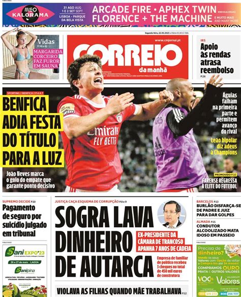Capa Correio da Manhã 22 maio 2023 capasjornais pt