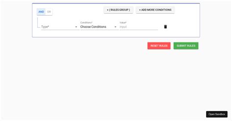 Vue Rule Engine Codesandbox
