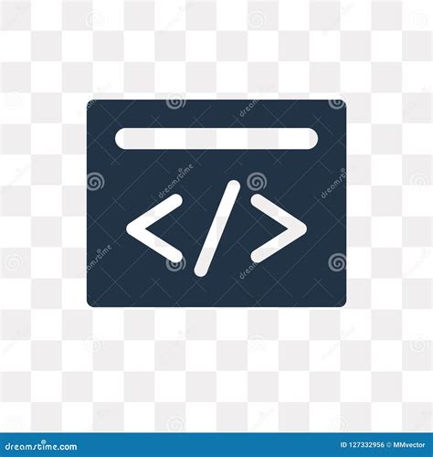Coding Vector Icon Isolated On Transparent Background Coding T Stock