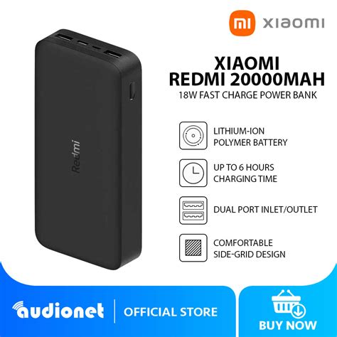 Xiaomi Redmi 18W 20000MAH Fast Charge Power Bank Dual Input Ports