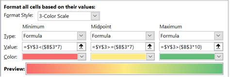 Excel Conditional Format Color Scale Formula Stack Overflow