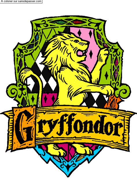 Coloriage Gryffondor Sans Dépasser