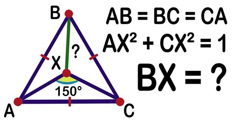 solve for the length of the segment abc an equilateral triangle math olympiad geometry