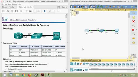 Lab Configuring Switch Security Features Youtube
