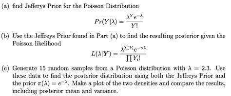 solved a find jefferys prior for the poisson distribution
