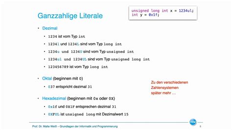 Variablen und Datentypen Einführung YouTube