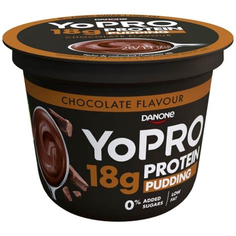 Postre lácteo desnatado de chocolate protein pudding Danone Yopro 180 g