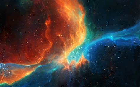 Digital Art Space Galaxy Planet Space Art 1080P Nebula Stars