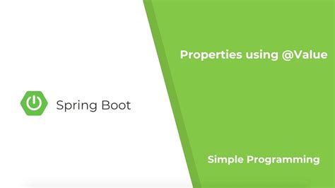 spring boot properties using value simple programming youtube