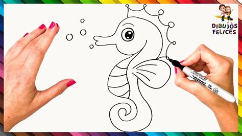 Cómo Dibujar Un Caballito De Mar Paso A Paso Caballito de mar