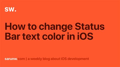 How To Change Status Bar Text Color In IOS Sarunw