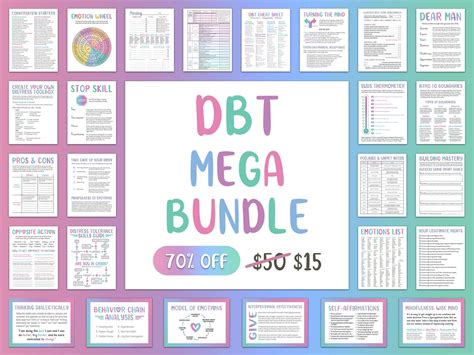 Dbt Mega Bundle Dbt Skills Dbt Worksheet Therapy Worksheet Hot Sex