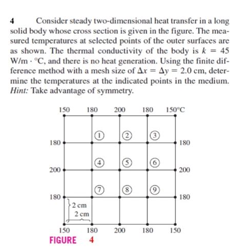 solved consider steady two dimensional heat transfer in a