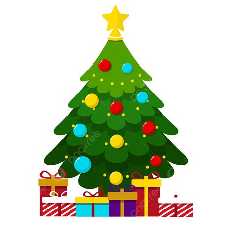 Estilo De Dibujos Animados De árbol De Navidad PNG dibujos Navidad