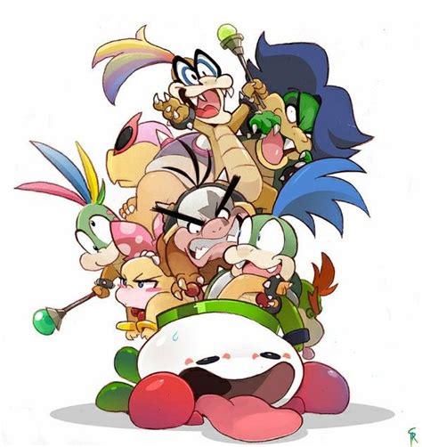 The Koopalings And Bowser Jr Super Mario Art Mario Art Mario Fan Art
