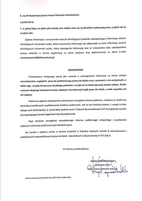 Wniosek o udostępnienie informacji publicznej w przedmiocie procesu