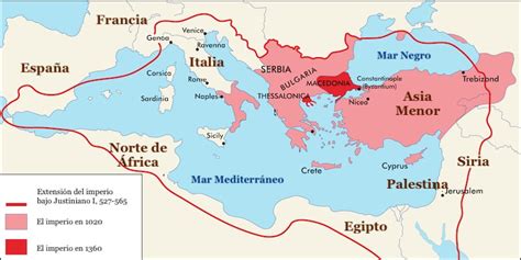 La Edad Media Imperio Bizantino Mapa Del Imperio Bizantino Bizantinos