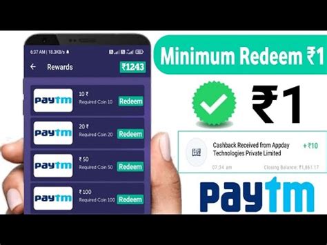 Minimum Redeem Code 1 RUPEES Instant Withdraw Paytm Wallet Best Paytm
