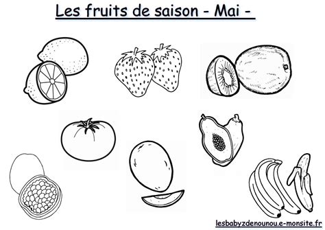 coloriage les fruits et légumes de saison mois de mai