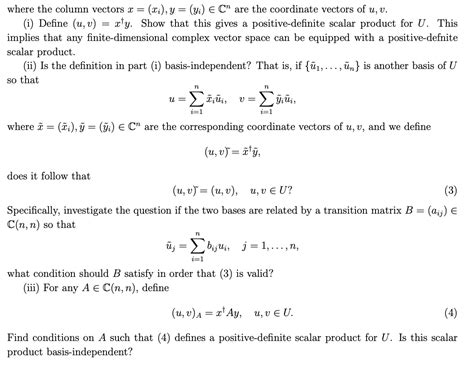 solved let u be a finite dimensional complex vector space