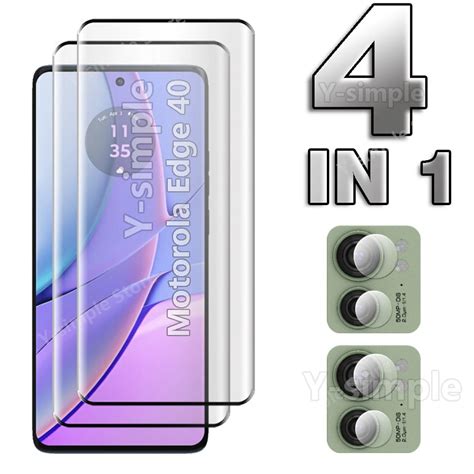 Protector De Pantalla 4 En 1 Para Moto Edge 40 Neo Cristal Templado