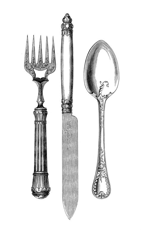 12 Free Fork And Spoon Clipart The Graphics Fairy