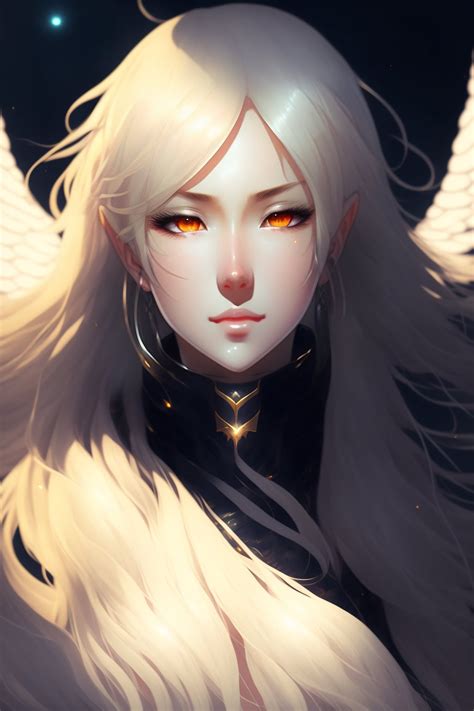 Neko Girl With White Hair And Golden Eyes