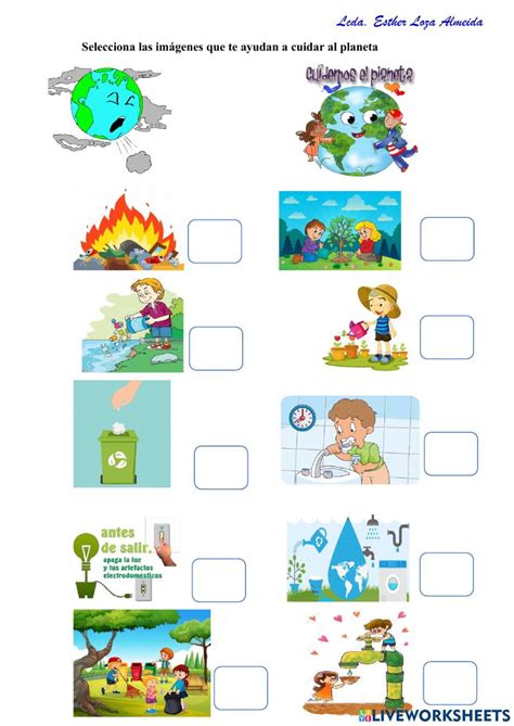 Ficha De Cuidado Del Medio Ambiente Para Inicial Medio Ambiente