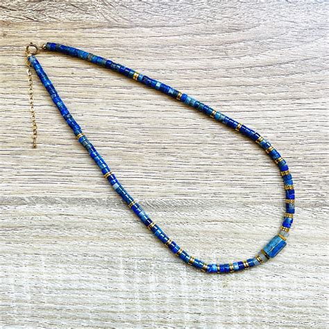 Collier jane lapis lazuli et hématites Nature Découvertes