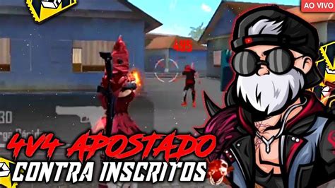 USANDO X86 SEM BAN 4v4 APOSTADO FREE FIRE AO VIVO 4x4
