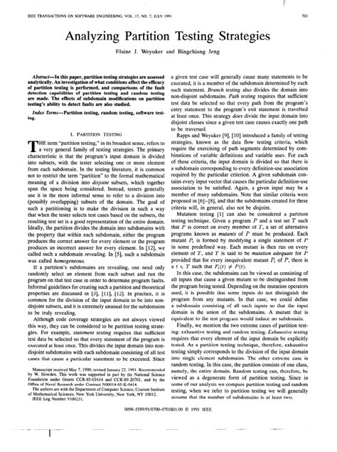 pdf analyzing partition testing strategies
