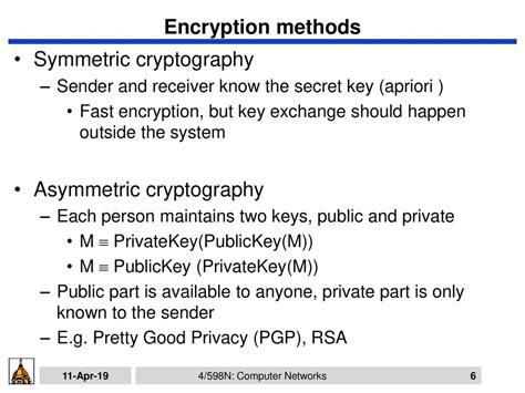 Security Outline Encryption Algorithms Authentication Protocols Ppt