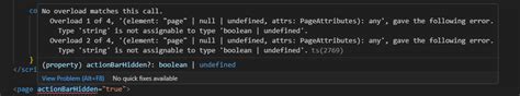 Svelte Native Typescript Errors No Overload Matches This Call Stack