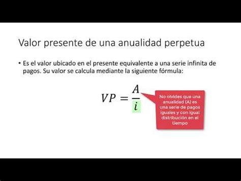 Descubre la Fórmula para Calcular el Valor Presente de una Anualidad
