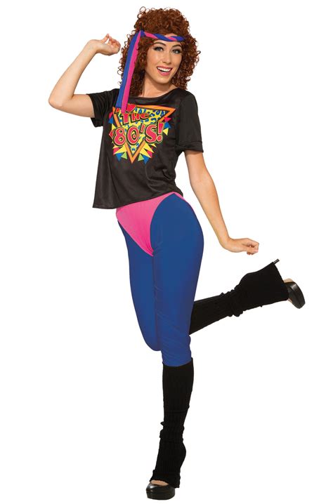 80 S Workout Diva Adult Costume M L PureCostumes