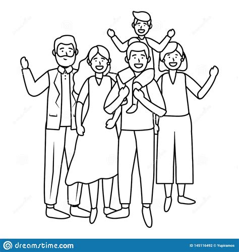 Personnage De Dessin Anim D Avatar De Famille Illustration De Vecteur