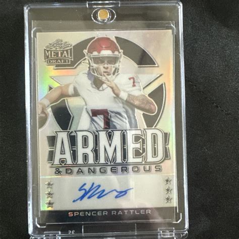 SPENCER RATTLER Silver Armed Rookie Auto 6 40 2022 Leaf Metal Draft