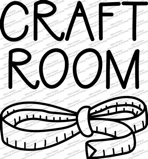 Craft Room Vinyl Decal Bee Unique