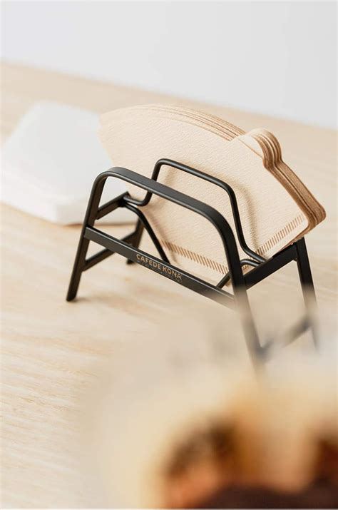 Soporte para filtro de café de acero inoxidable triangular dispensador