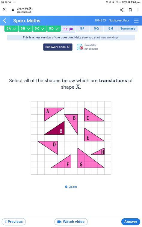 solved t x sparx maths sparxmaths uk ∞ sparx maths 17842 xp sukhpreet kaur 5 a 5 b 5 c 5 d 5