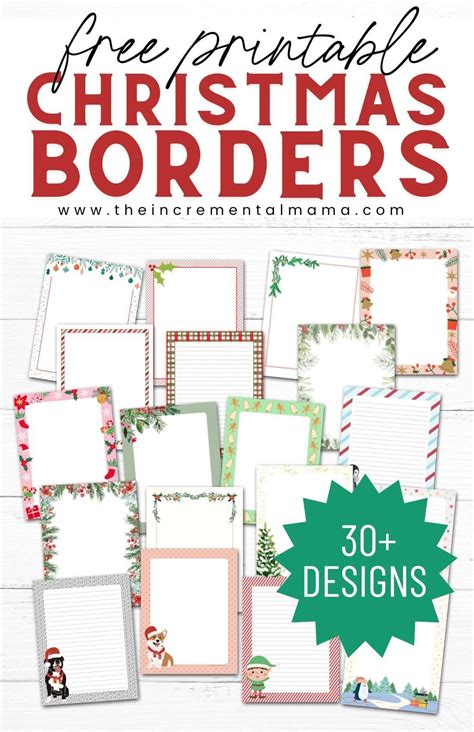 30 Free Printable Christmas Border Printable Templates Free