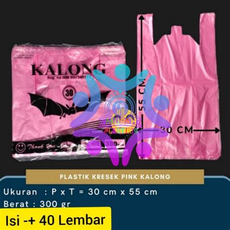 Jual Kantong Plastik Kresek Royal Kalong PINK HD PE Tebal Ukuran 30